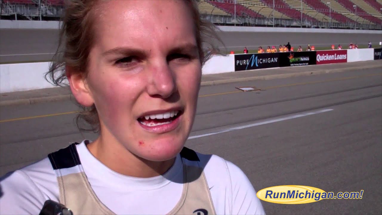 Finish Line Interview: Holly Bullough - 2015 MHSAA D3 Girl's XC Champ ...