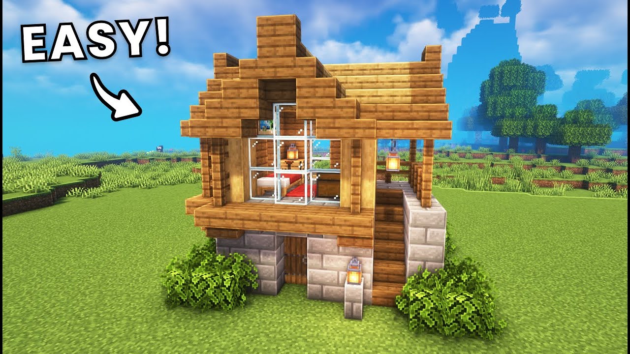 Simple Starter Base for Survival Minecraft! - YouTube