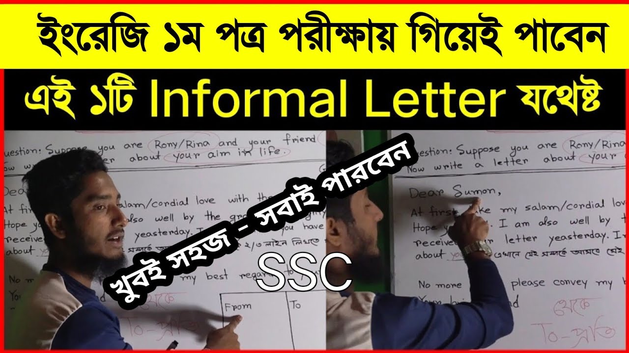 Multiple Informal Letter | Informal Letter Format | Informal letter ...