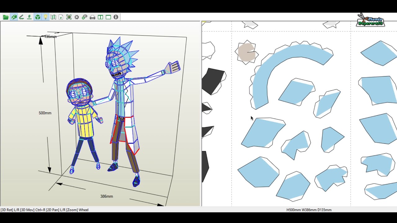Rick y Morty papercraft - YouTube