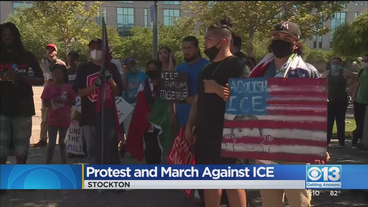 Protest And March Against ICE - YouTube