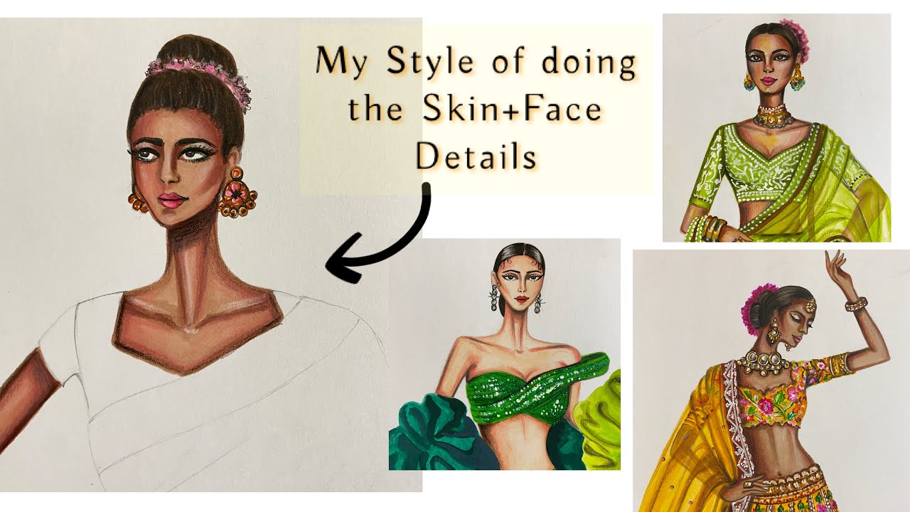 Skin Rendering | Alcohol Markers + Pencil Colours Tutorial | Fashion ...