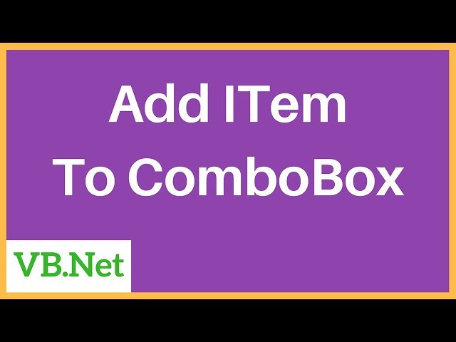 Visual Basic Vbnet Combobox Plus Codes Sources