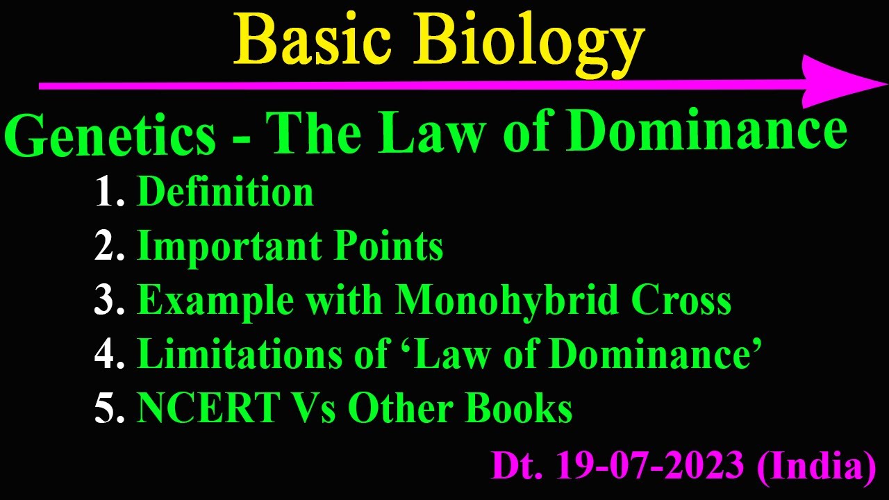 Law Of Dominance Example