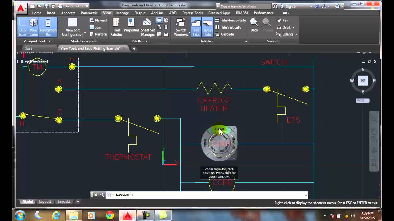 AutoCAD I 06-07 Zooming with the Navigation Wheel - YouTube