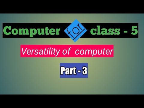 Computer for class - 5 # Chapter - 1 / Versatility of computer ( Part ...