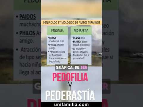 Pedofilia y pederastia