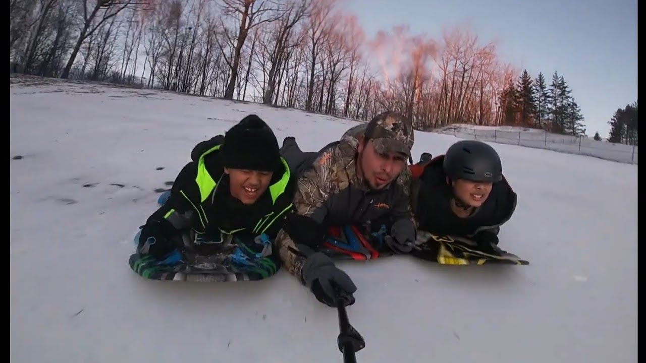 Michigan sledding adventure part 3 - YouTube