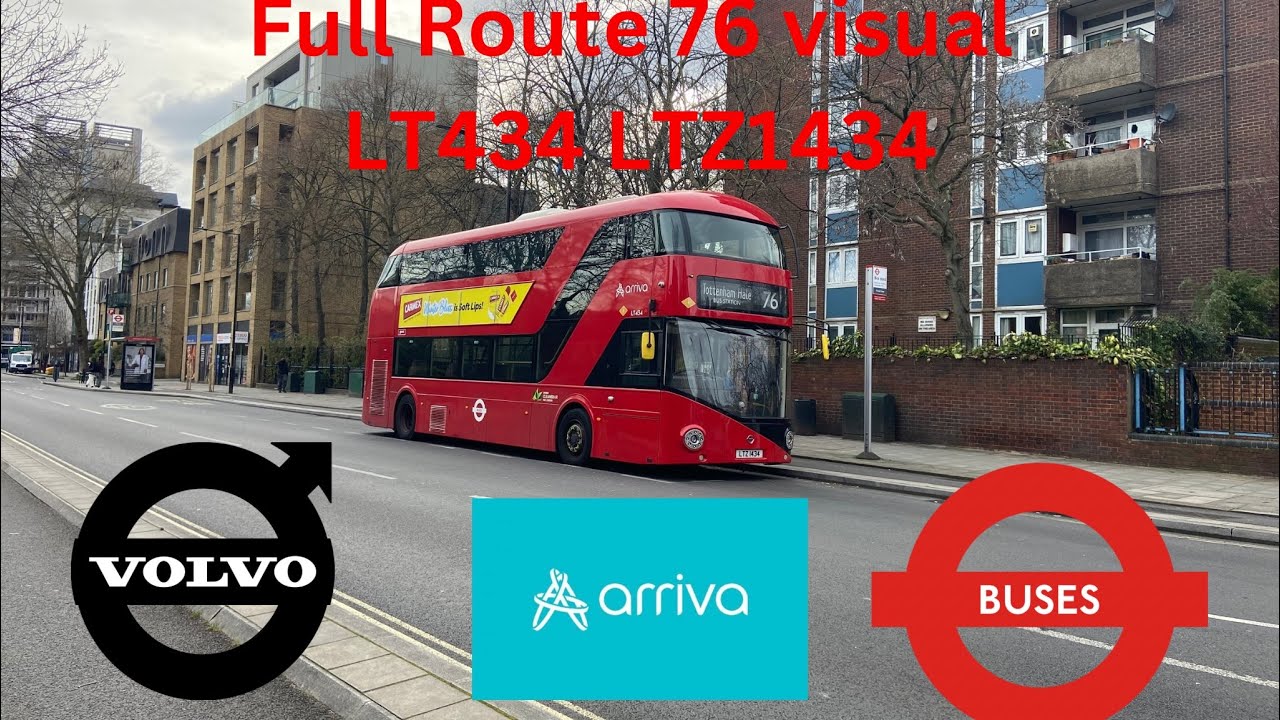 Back with Arriva | Route 76 FRV | Tottenham Hale - Waterloo | LT434 (LTZ1434) - YouTube