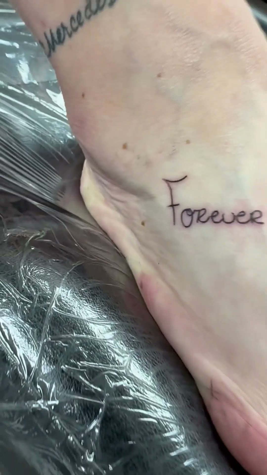 A couple special tattoos for Angie, one in her daughter’s handwriting ...