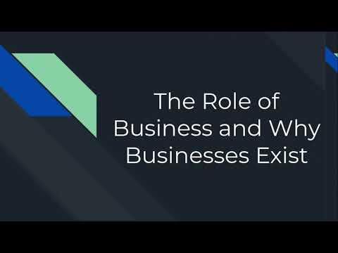Why do Businesses Exist? - YouTube