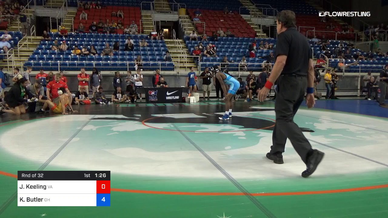 126 Lbs Rnd Of 32 Jake Keeling Virginia Vs Kyren Butler Ohio - YouTube