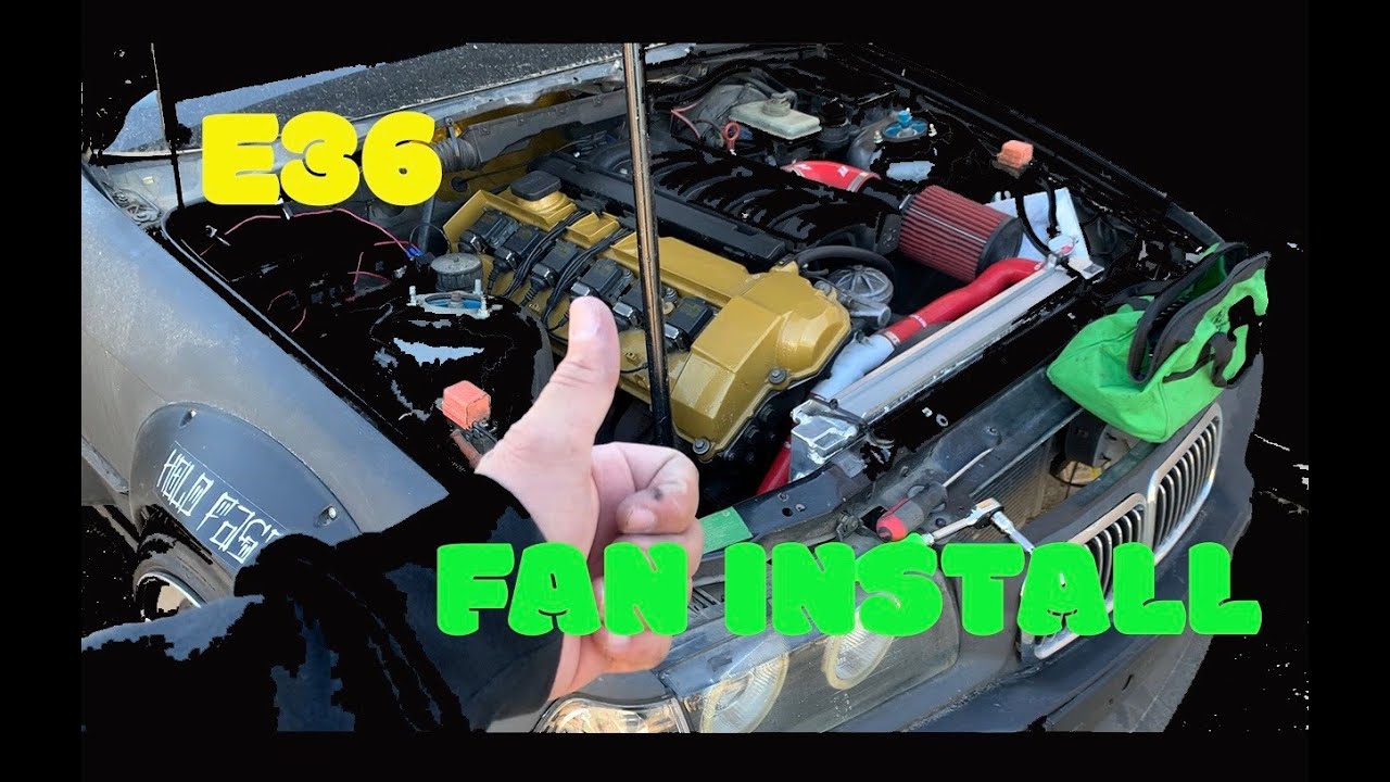 Electric Fan Install - E36 Drift Build - YouTube