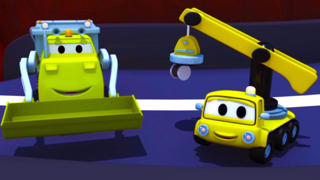 Construction Squad: Dump Truck Crane & Excavator build a Zip-Line for ...