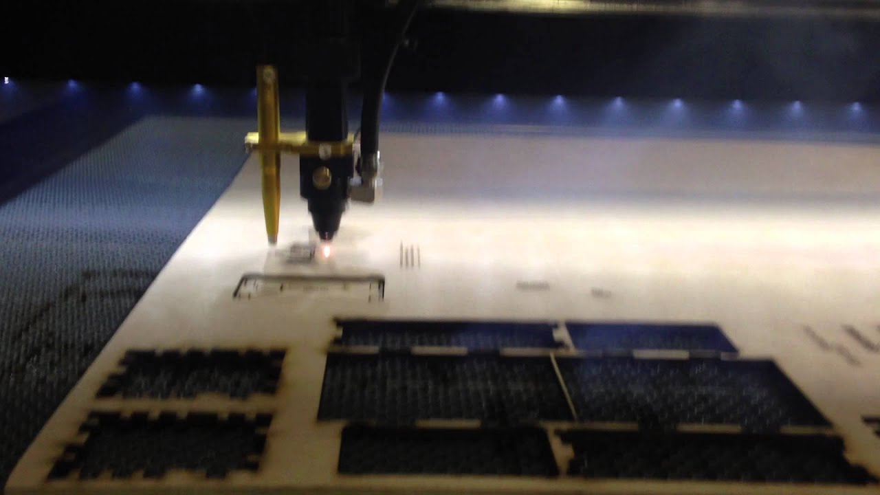 150W laser cutter test - YouTube