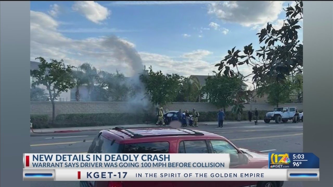 Driver going 100 mph before deadly crash: warrant - YouTube