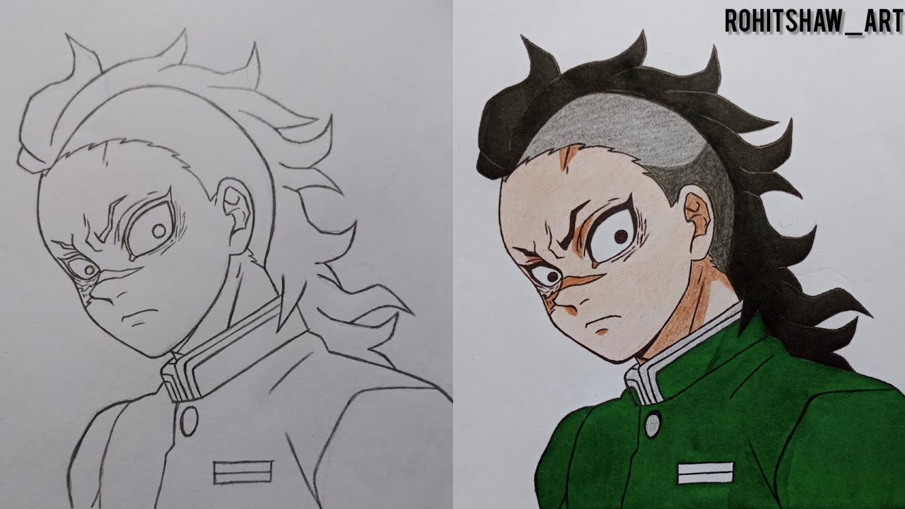 Genya Shinazugawa sketch | Demon Slayer - YouTube