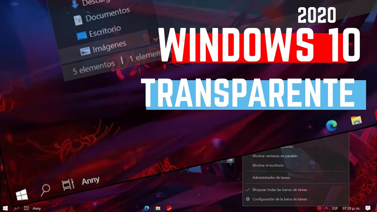 Windows 10 transparente 👻 - YouTube