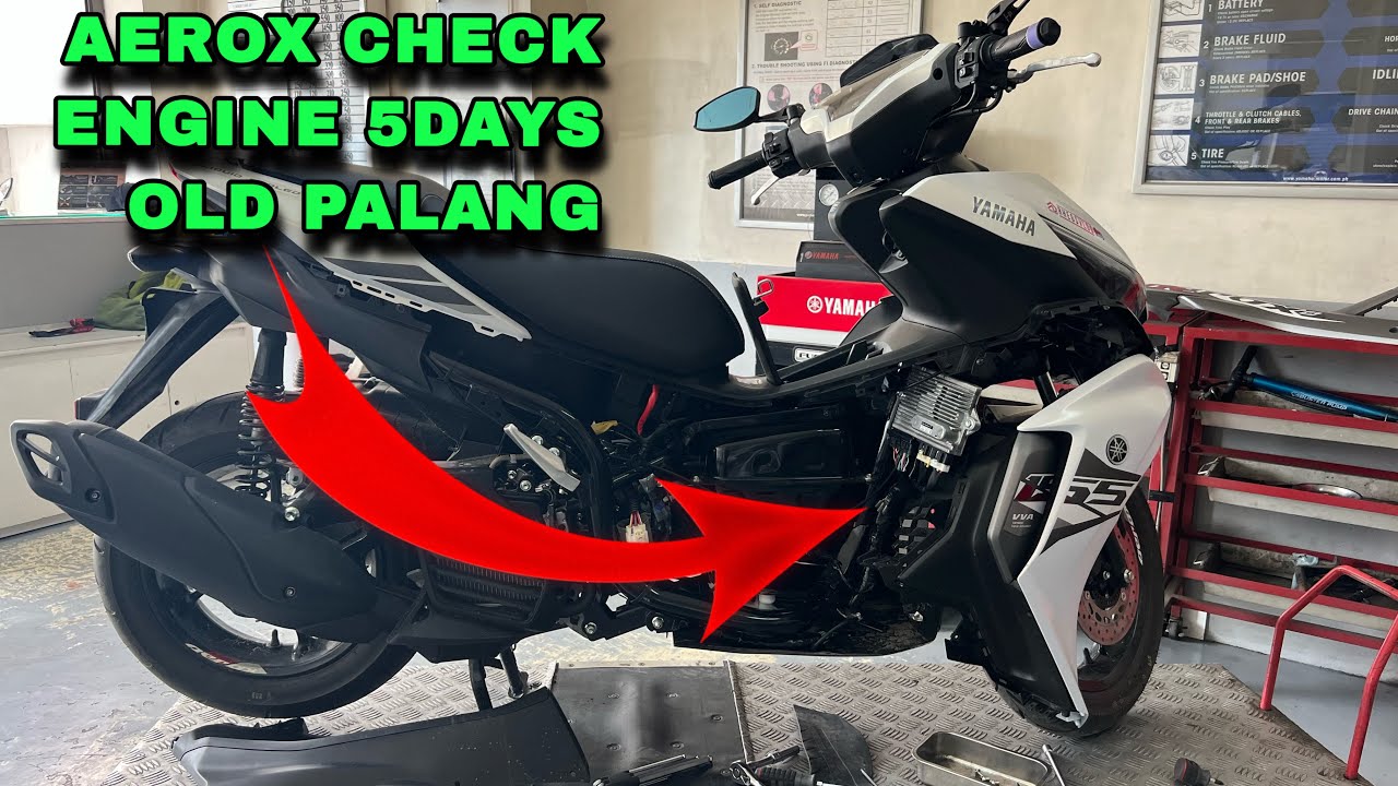 AEROX 2023 5DAYS OLD NAG CHECK ENGINE ANONG NANGYARE? #aeroxv2 # ...