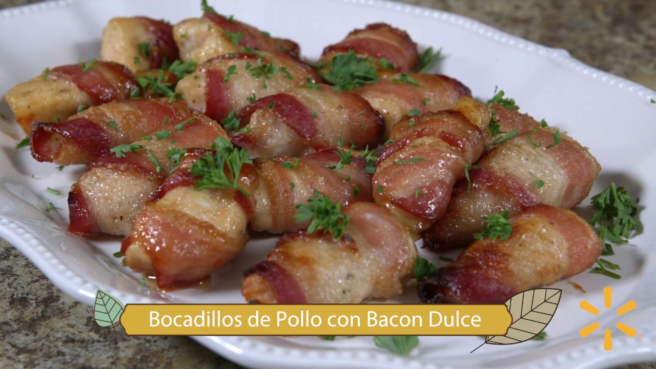 #NaviRecetas | Bocadillos de Pollo con Bacon dulce - YouTube