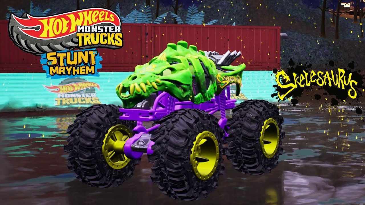 Hot Wheels Monster Trucks: SkelesauRus Primordial Roar - YouTube