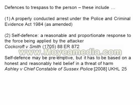 Tort Personal Inviolability - YouTube