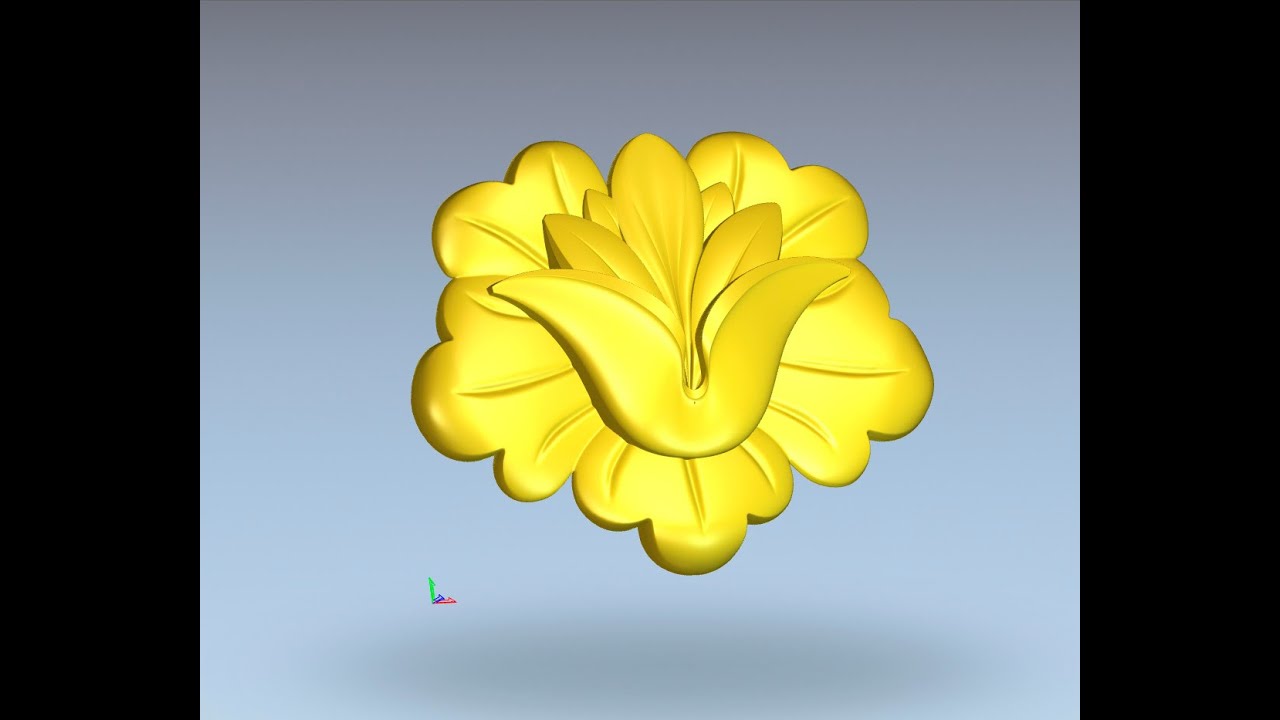 ArtCAM flower. ArtCAM моделирование цветка. - YouTube