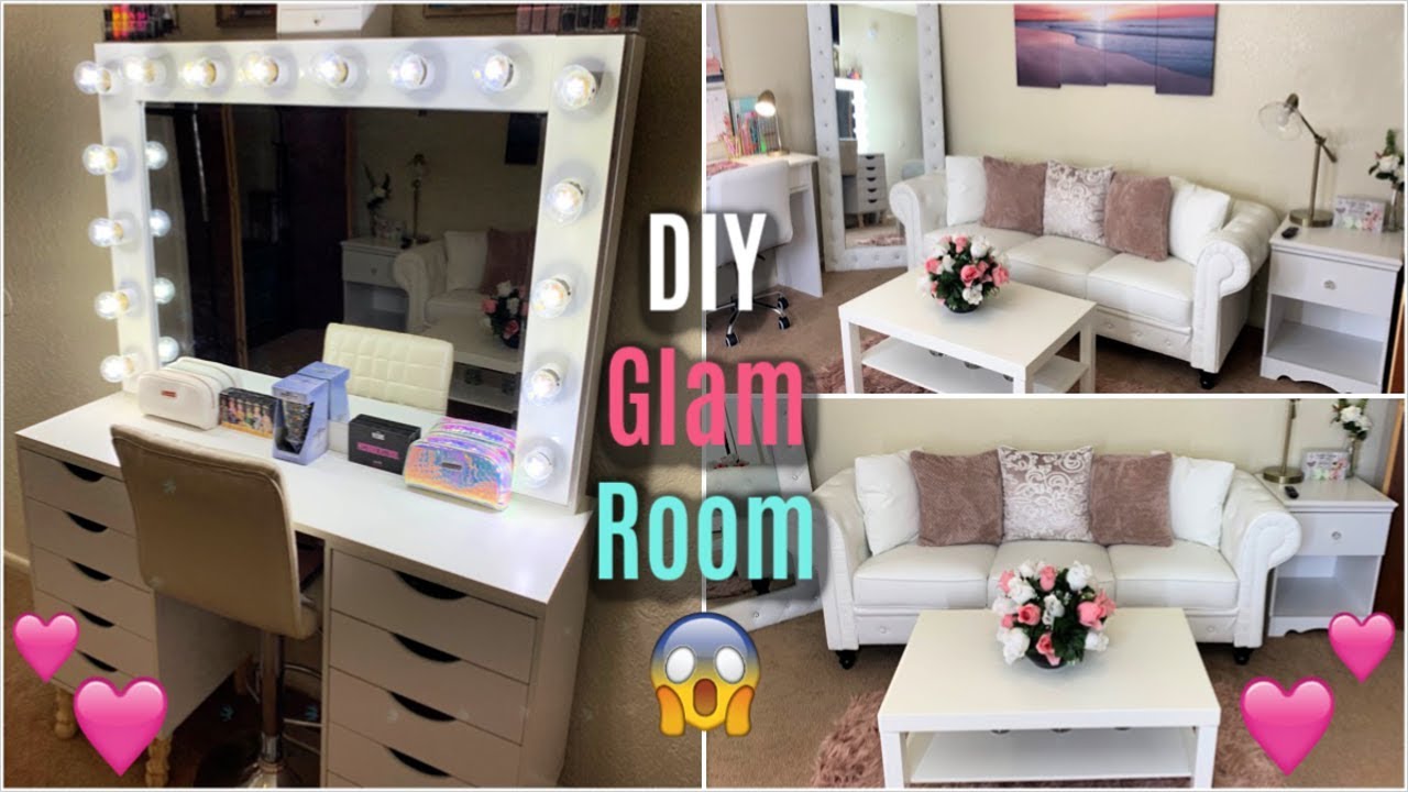 DIY Glam Room | Makeover + Tour - YouTube