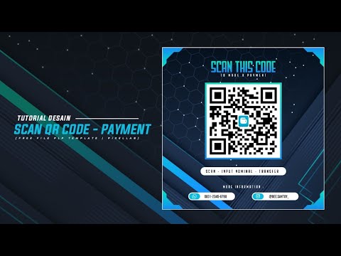 TUTORIAL DESAIN FRAME SCAN QR CODE - PAYMENT | FREE FILE PLP ー PIXELLAB ...