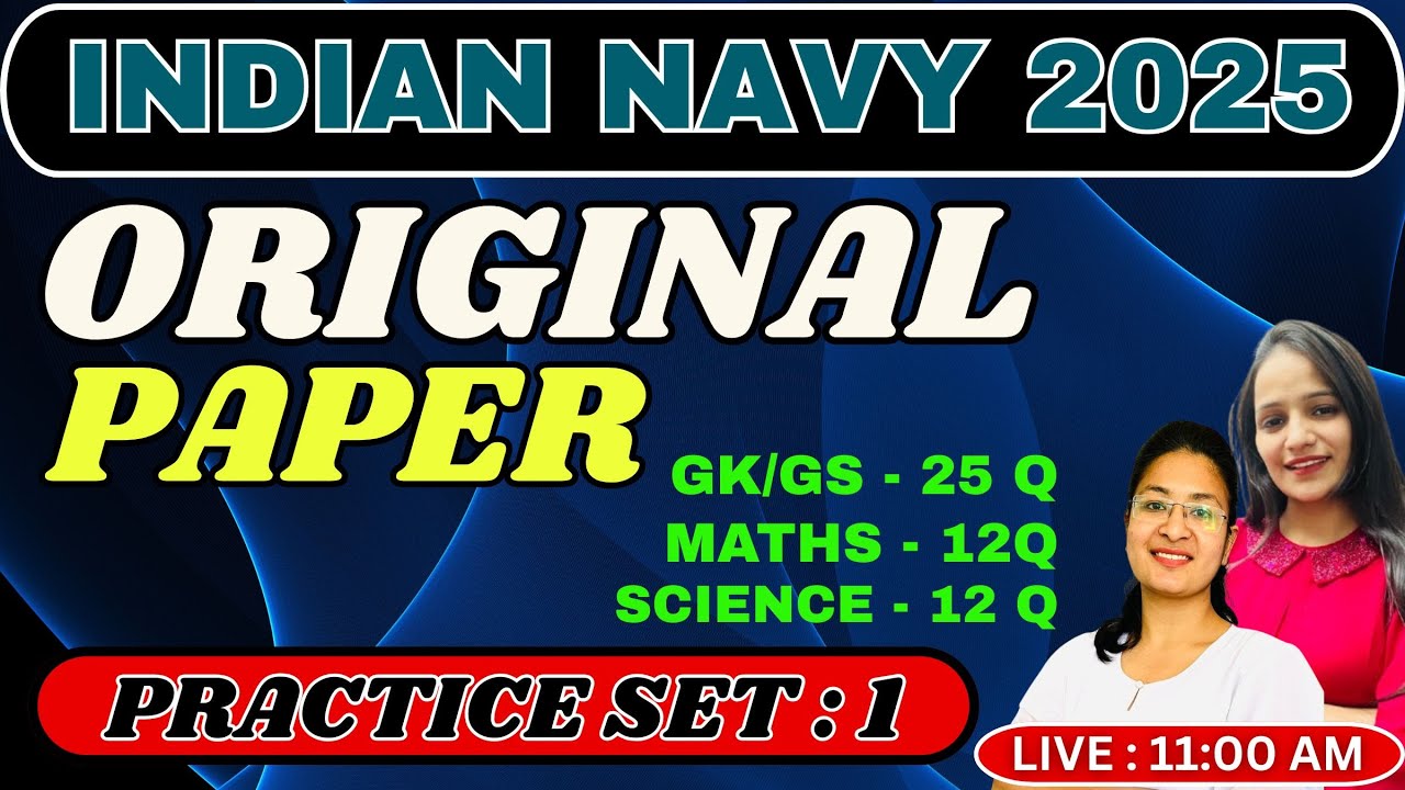 NAVY MR 2025 | PRACTICE SET 1 | ORIGINAL PAPER | NAVY MR SYLLABUS ...