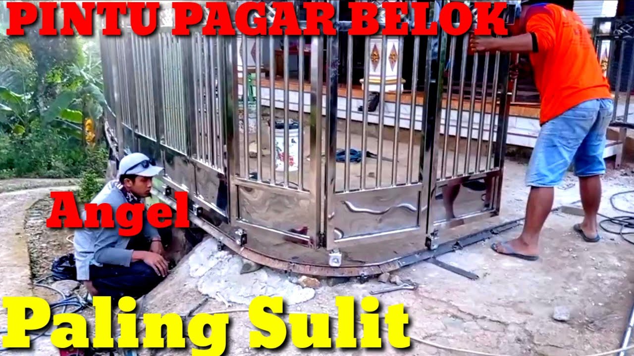 Pintu Pagar Berbelok | Solusi Lahan Sempit | Pagar Sliding Berbelok ...