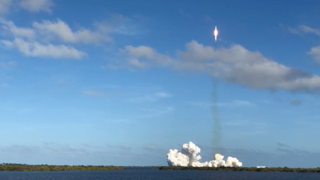 Falcon Heavy launch 60fps 4K from "Feel the Heat" seats at KSC, Feb ...