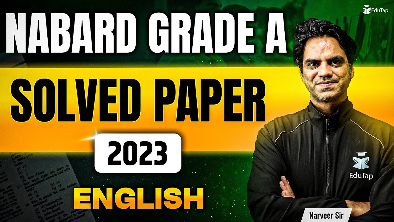 NABARD Grade A English Previous Year Question Paper 2023 | NABARD Grade ...