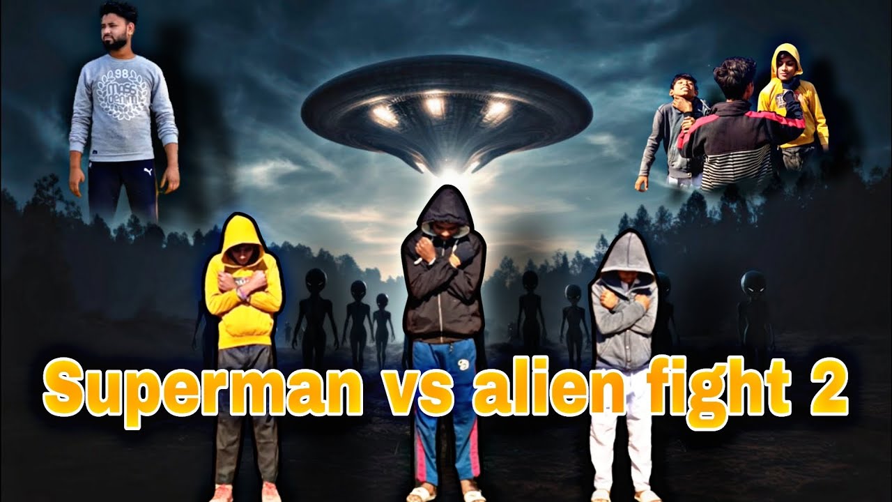 superman vs alien fight 2 | Jadu animation video | Tahseen kr vfx # ...