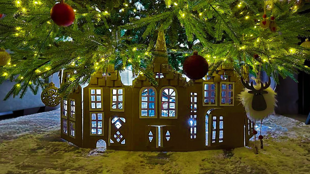 I’ll show you how to beautifully hide the leg of a Christmas tree with ...