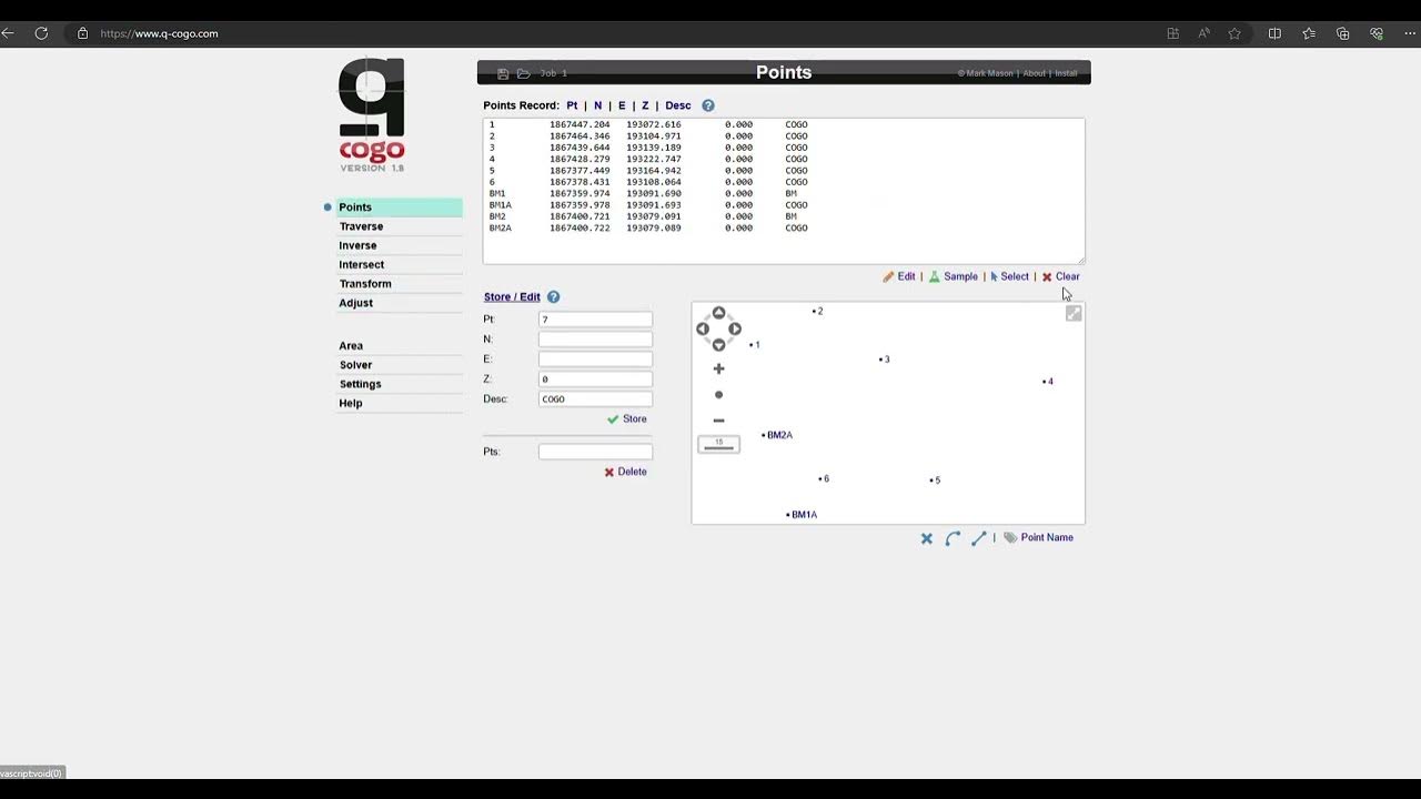 Online Traverse Adjustment From CSV Data - YouTube