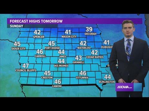 Iowa Weather Forecast: 20s today, 40s tomorrow! - YouTube