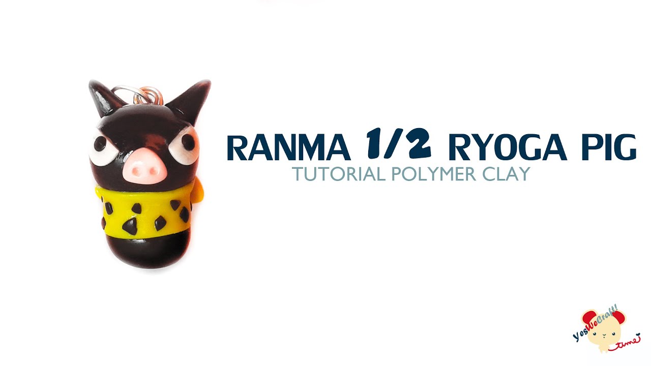 Ryoga Pig Ranma Polymer Clay Turorial / Cerdito Ryoga de Arcilla ...