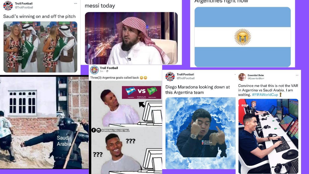 Argentina vs Saudi Arabia funny memes compilation! - YouTube