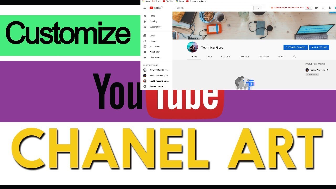How to customize channel art and Logo in 2020 - YouTube
