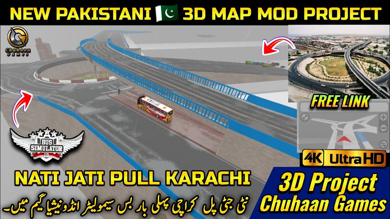 Nati Jati Pull Karachi Map Mod Free || Bussid 4.1.2 || 3D Map Mod by ...
