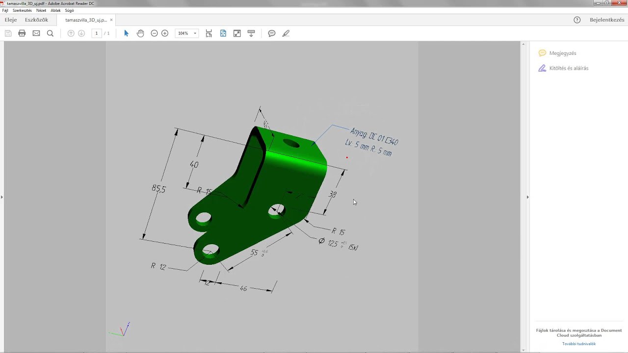 Solid Edge ST8 - PDF készítés, összefűzés - YouTube