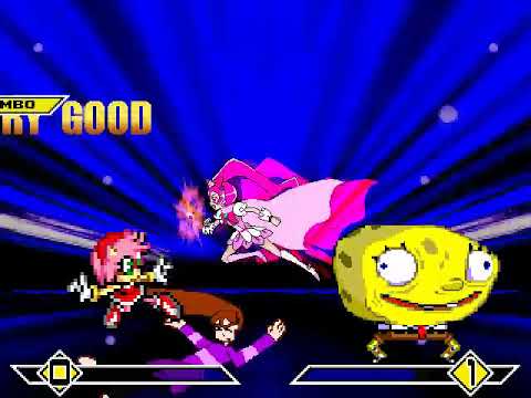 Spongebob and Amy Rose vs Abby Archer and Cure Blossom MUGEN BATTLE ...