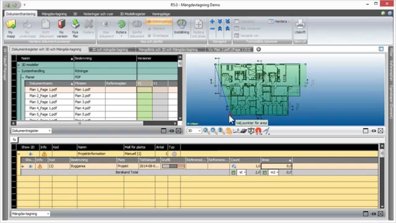 Vico Office - Mängdavtagning 2D och 3D - YouTube