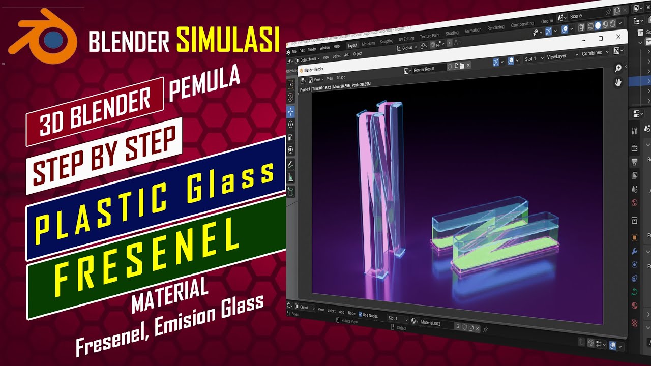 Material Plastik Fresnel acrylic, Emision, Glass" Shadow Ray plastic" - YouTube