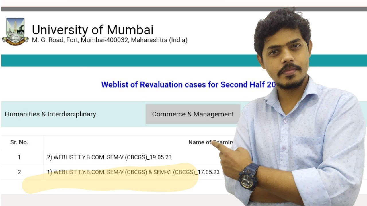 How to check revaluation result 2023 TYBCOM Sem-5 & Sem-6 l Mumbai ...