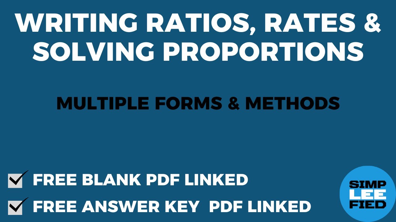 How to Write Ratios, Rates & Solve Proportions - YouTube