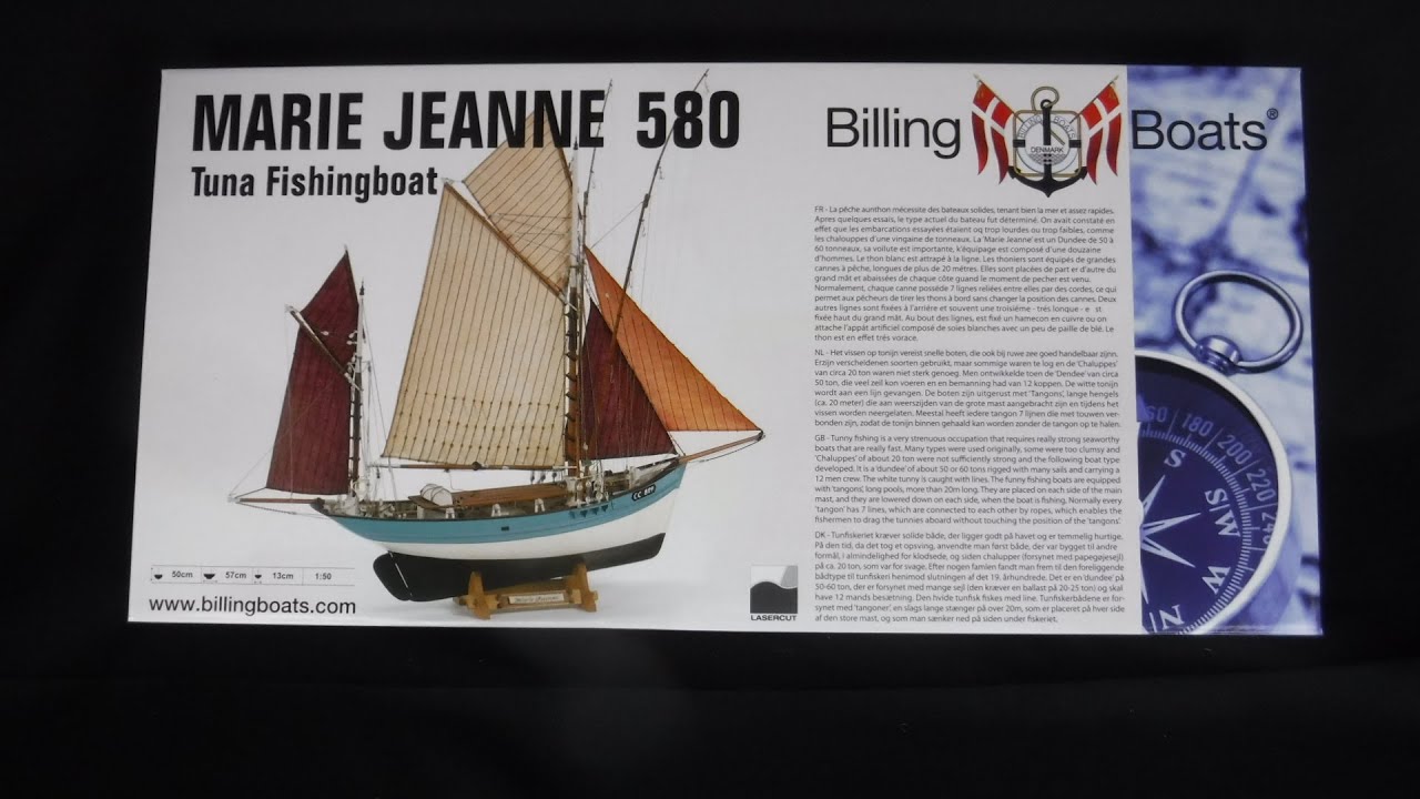 Marie Jeanne Unboxing Billing Boats - YouTube