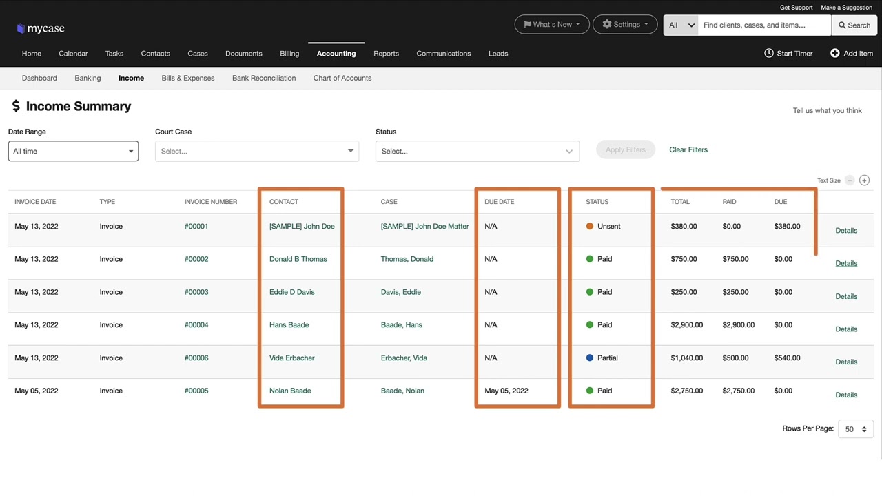 Accounting Basic Navigation: Income Tab - YouTube