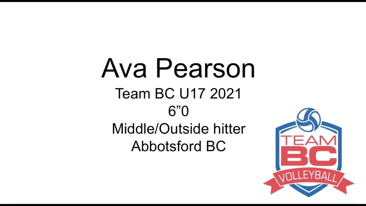 Ava Pearson Team BC Volleyball Highlights - YouTube